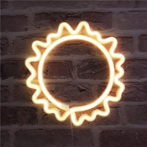 Accents | Sun Neon Signs Christmas Lights Led Neon Lights Battery ...